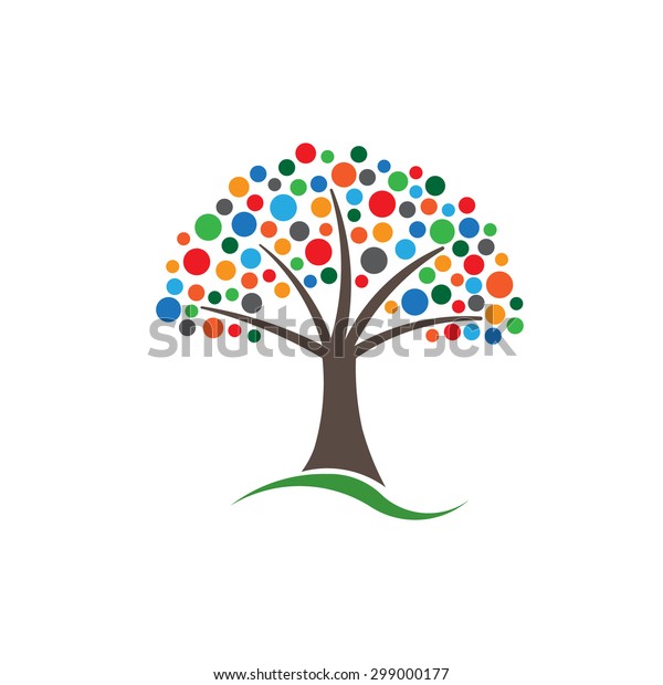 Multicolored Circles Tree Image Stock Illustration 299000177 | Shutterstock