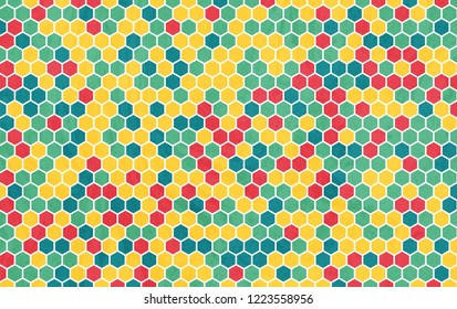 Multicolored Hexagon Pattern Background Stock Illustration 1223558956 ...
