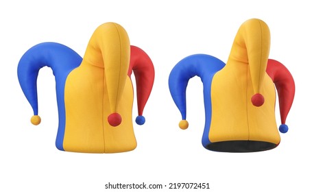 Multicolored Jesters Hat Two Types On Stock Illustration 2197072451 ...
