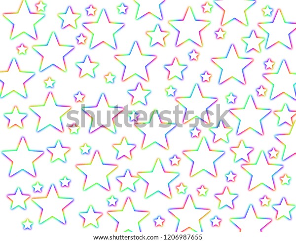 Multi-colored pattern with stars