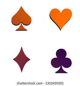 Multicolored Playing Card Suits Stock Illustration 1352435483 ...