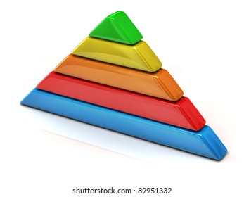 Blue Pyramid Chart 3d Stock Illustration 89611762 | Shutterstock