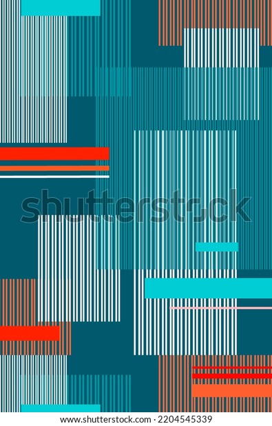 Multicoloured Irregular Horizontal Vertical Stripes Seamless Stock ...