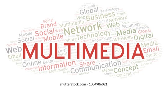 Multimedia Word Cloud Stock Illustration 1304986021 | Shutterstock