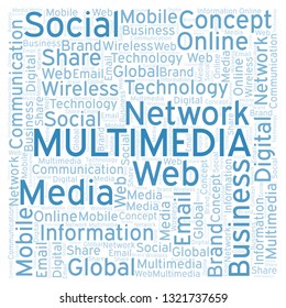 Multimedia Word Cloud Stock Illustration 1321737659 | Shutterstock