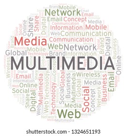 Multimedia Word Cloud Stock Illustration 1324651193 | Shutterstock
