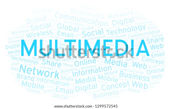 Multimedia Word Cloud Stock Illustration 1299572545 | Shutterstock