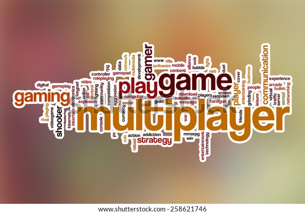 Multiplayer Word Cloud Concept Abstract Background Stock Illustration ...