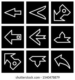Multiple Arrow Icon Set Your Project Stock Illustration 1540478879 ...