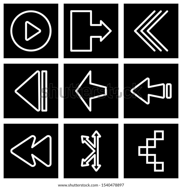 Multiple Arrow Icon Set Your Project Stock Illustration 1540478897 ...