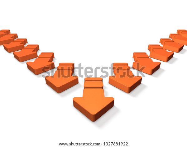 Multiple Arrows Approaching They Concept Images : illustration de stock ...