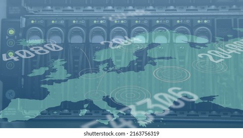 Multiple Changing Numbers Over World Map Stock Illustration 2163756319 ...