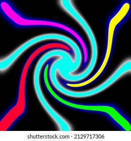 Multiple Colour Spiral Effect Background Stock Illustration 2129717306 ...