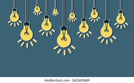 Multiple Light Bulb Desktop Wallpaper Stock Illustration 1623692689 ...