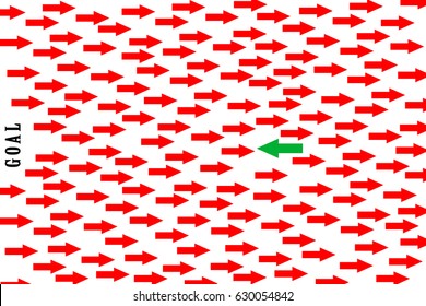 Multiple Red Arrows Pointing Right Direction Stock Illustration ...