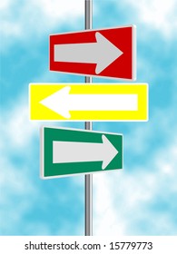 Multiple Sign Post Stock Illustration 15779773 | Shutterstock