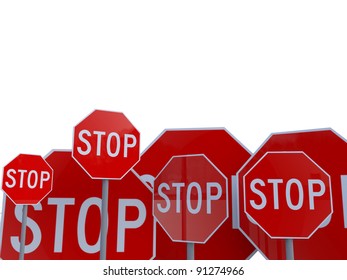 Stop Signs 스톡 일러스트 127462346 | Shutterstock