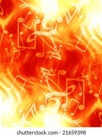 Music Notes Fire Like Background Stock Illustration 21659398 | Shutterstock
