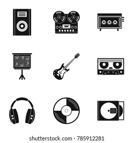 Music Stuff Icon Set Simple Style Stock Vector (Royalty Free) 697925896 ...