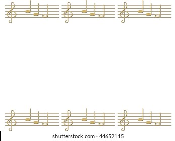 Plantilla de borde con notas musicales: vector de stock (libre de ...