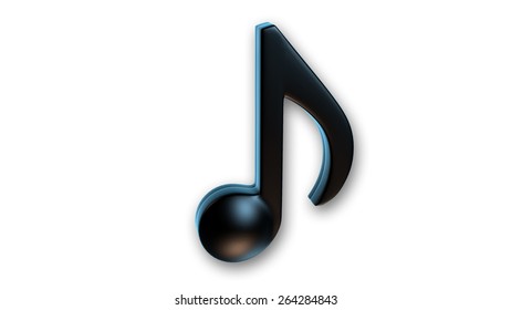 Musical Note Eighth On White Background Stock Illustration 264284843 ...