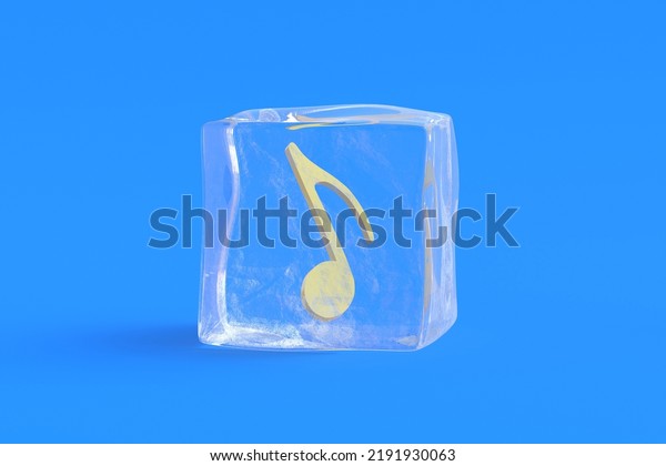 Musical Note Ice Cube 3d Illustration Stock Illustration 2191930063 ...