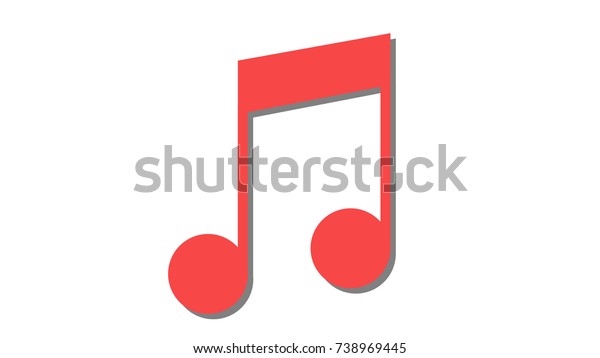 Musical Note Icon Red Stock Illustration 738969445 | Shutterstock