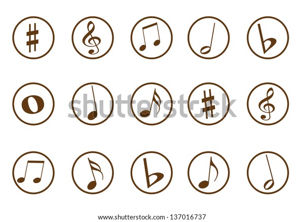 Musical Note Icons Stock Illustration 137016737 | Shutterstock