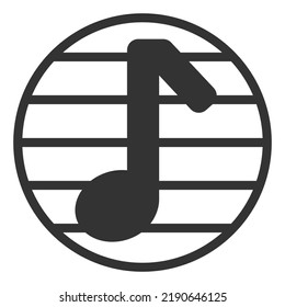 Musical Note On Letter Musical Notation Stock Illustration 2190646125 ...