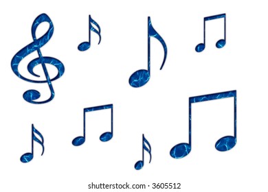 Vektor Stok Vector Musical Notes Sketch (Tanpa Royalti) 110575547 ...
