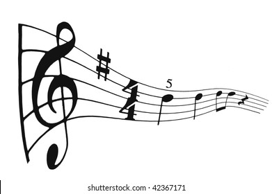 Musical Notes 3d Render Isolated On Stock Photo (Edit Now) 24971728