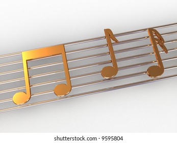 Musical Notes 3d Stock Illustration 9595804 | Shutterstock