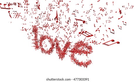 Musical Notes Falling Down Make Word Stock Illustration 477303391 ...