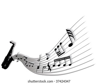 Vector Musical Notes Staff Background Design Stock Vector (Royalty Free ...