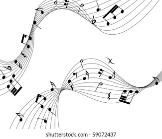 Musical Notes Staff Background Design Use 스톡 일러스트 59072437 | Shutterstock