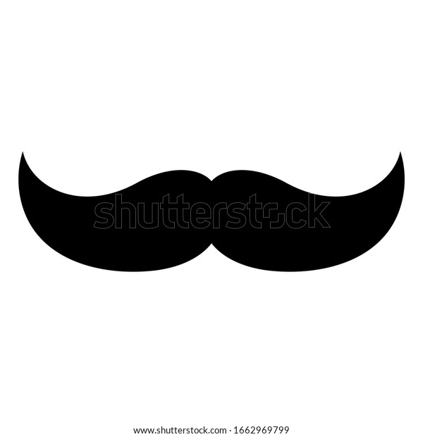 Mustache Isolated On White Background Flat Stock Illustration 1662969799
