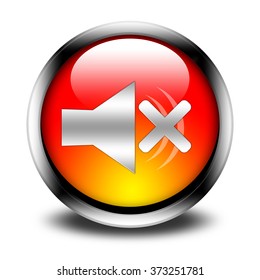 Mute Button Isolated Stock Illustration 373251781 | Shutterstock