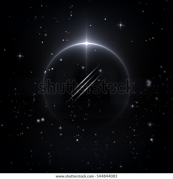 Mystical Forms Starry Sky 3d Illustration Stock Illustration 544844083