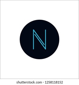 N Simple Logo Stock Illustration 1258118152 | Shutterstock