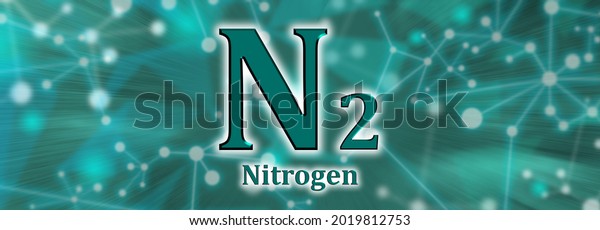 N2 Symbol Nitrogen Molecule On Green Stock Illustration 2019812753 ...