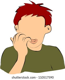 440 Nail biting illustration Images, Stock Photos & Vectors | Shutterstock