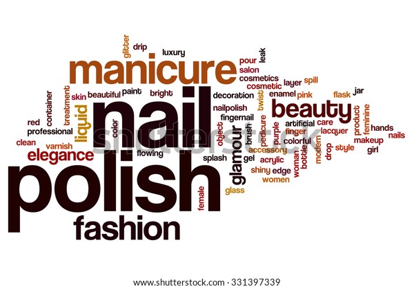 Nail Polish Word Cloud Stock Illustration 331397339