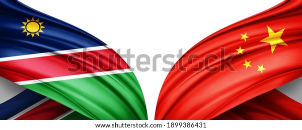 Namibia China Flag Silk Copyspace Your Stock Illustration 1899386431 ...