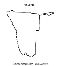 Namibia Map Outline Stock Illustration 398692492 | Shutterstock