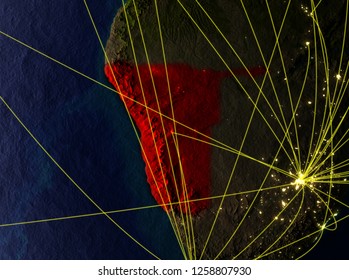 Namibia Space On Model Planet Earth Stock Illustration 1258807930 ...