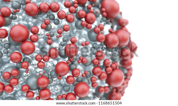 Nanopartikel auf weißem Hintergrund - 3D-Rendering