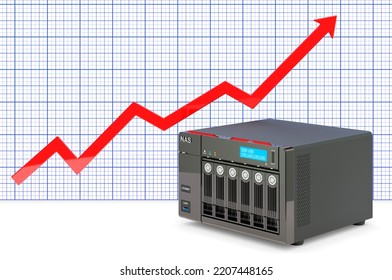 Nas Growing Chart 3d Rendering Isolated Stock Illustration 2207448165 ...