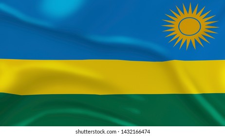 National Flag Rwanda Rectangular Shape Patriotic Stock Illustration ...