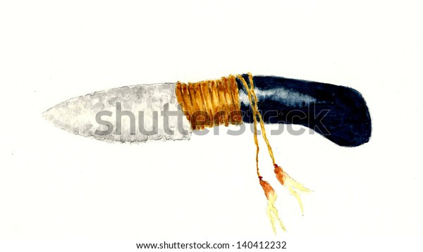 Native American Stone Knife Stock Illustration 140412232 | Shutterstock