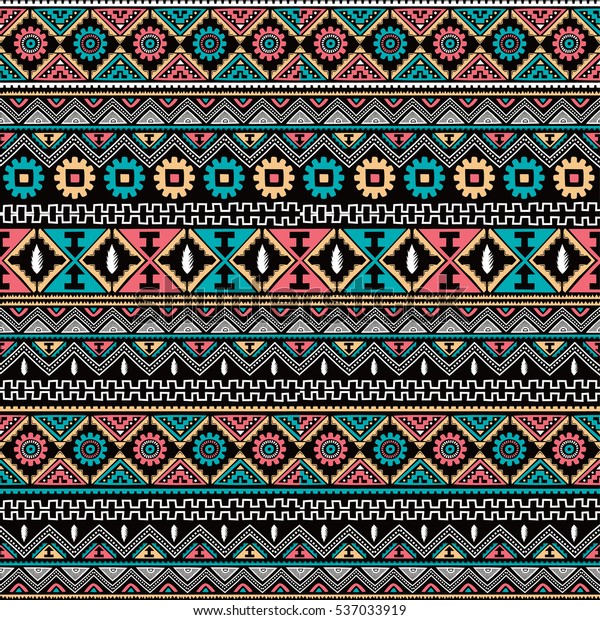 motif ethnique autochtone thème amérique africaine : illustration de ...